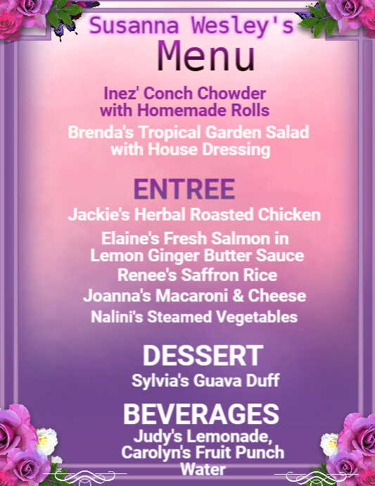 women's day menu, mother's day menu (1) | PosterMyWall