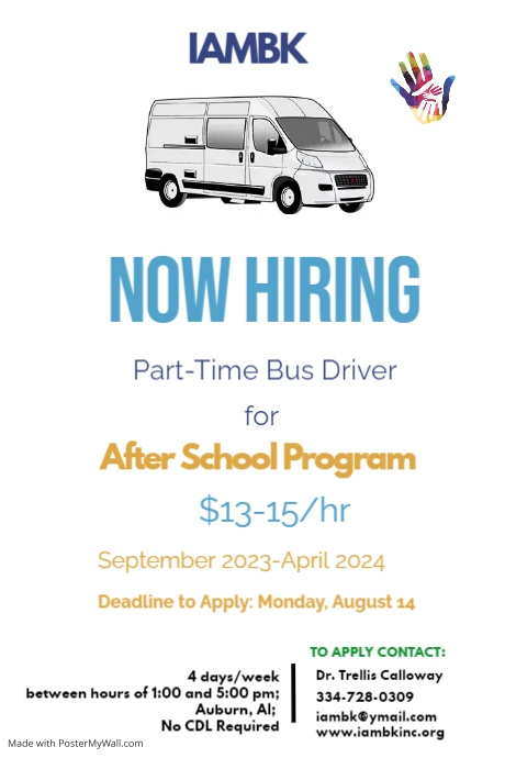 Bus Drivers Needed Poster | PosterMyWall