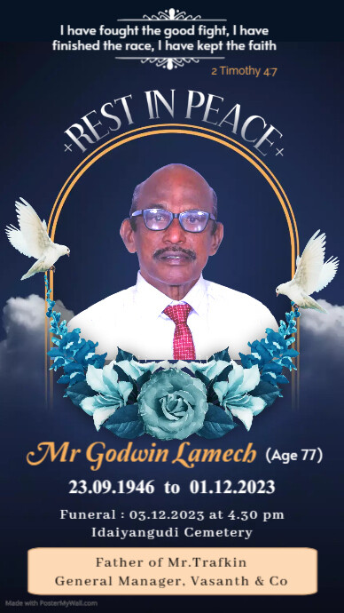 Funeral events invitation flyer | PosterMyWall