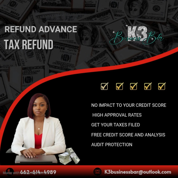 Tax refund services Instagram Flyer | PosterMyWall