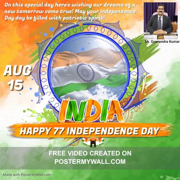 Copy of Indian Independence Day Flag Invitation Video | PosterMyWall
