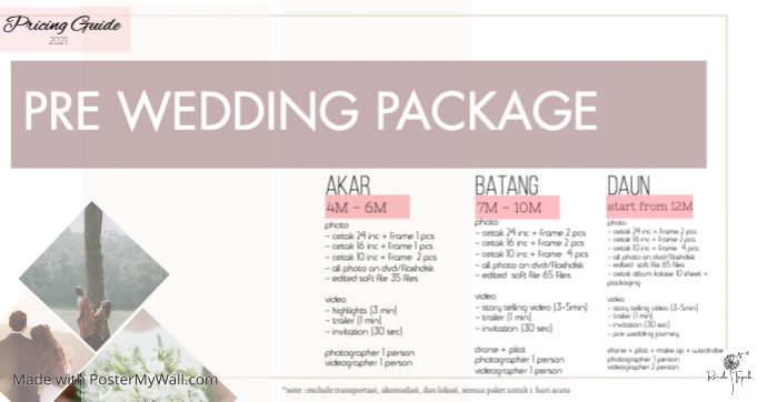 Copy of Copy of Copy of Wedding Venue and Photography Price List ...