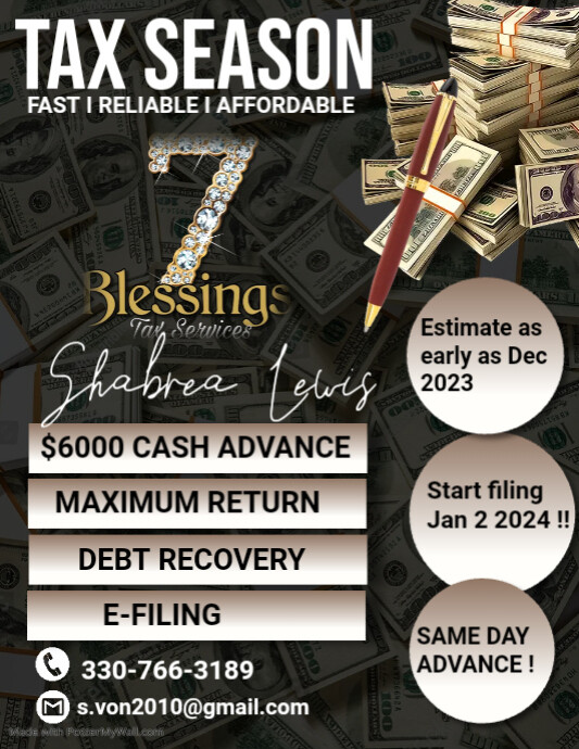 Tax Season Service flyer | PosterMyWall