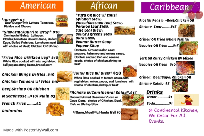 Restaurant menu landscape (1) | PosterMyWall