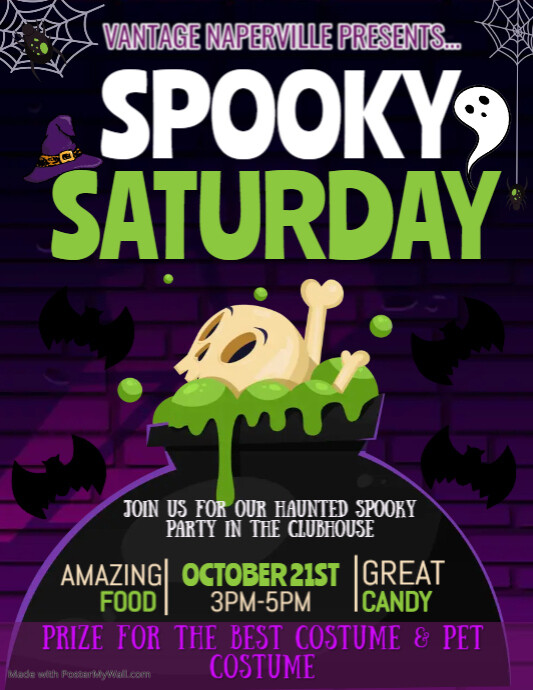 Spooky Saturday Flyer | PosterMyWall