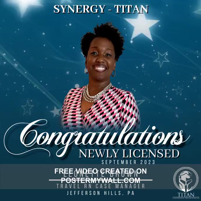 Copy of Newly Licensed 2023 - Leonette Brown | PosterMyWall