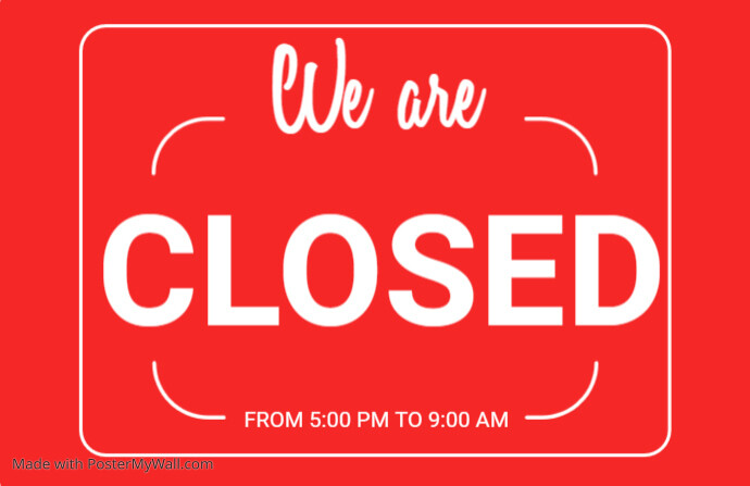Shop Closed Sign | PosterMyWall