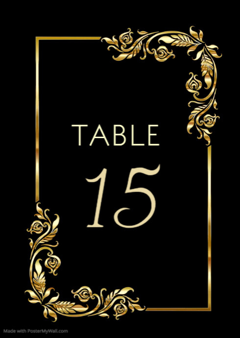 Wedding Table Number 13 | PosterMyWall