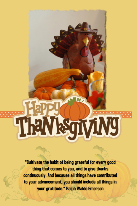 Happy Thanksgiving Template | PosterMyWall