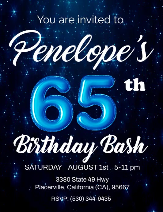 Copy of 65th bday | PosterMyWall