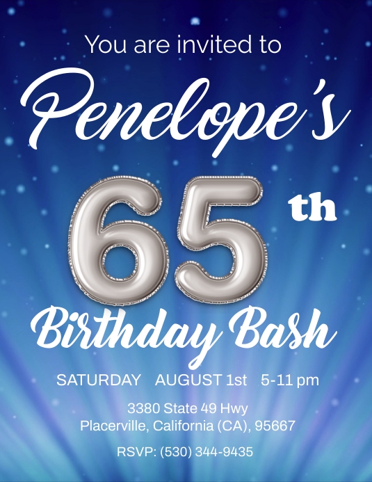 Copy of 65th birthday | PosterMyWall