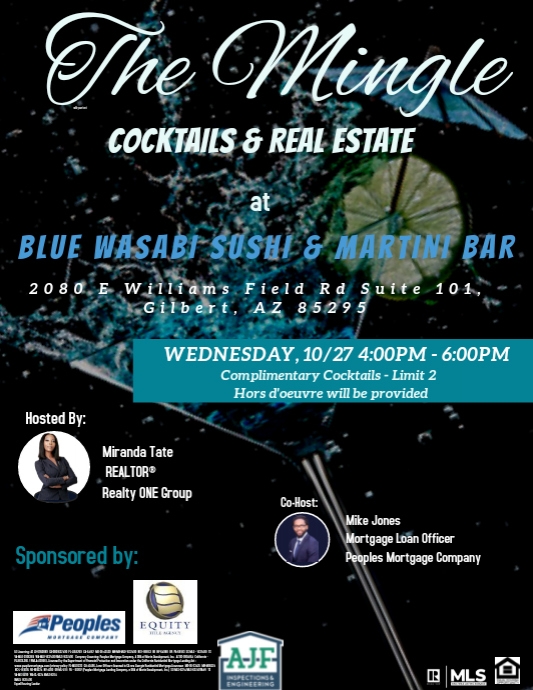 Copy of Copy of Cocktail Hour Flyer template | PosterMyWall