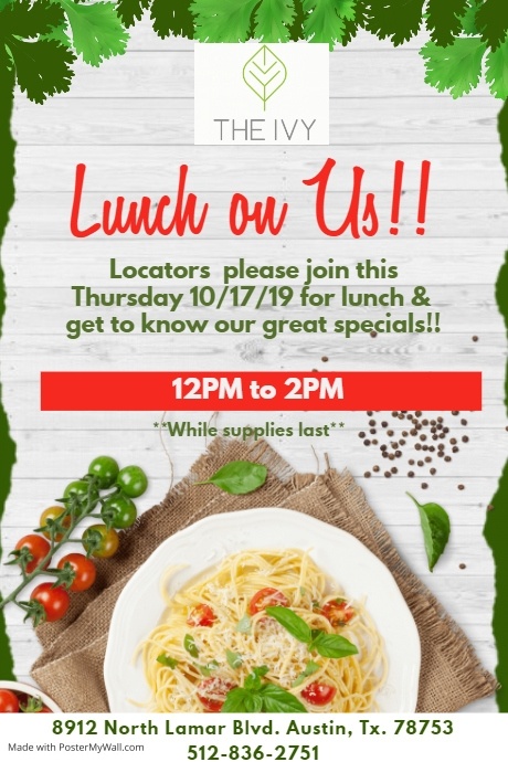 Copy of Pasta Night Poster Template | PosterMyWall