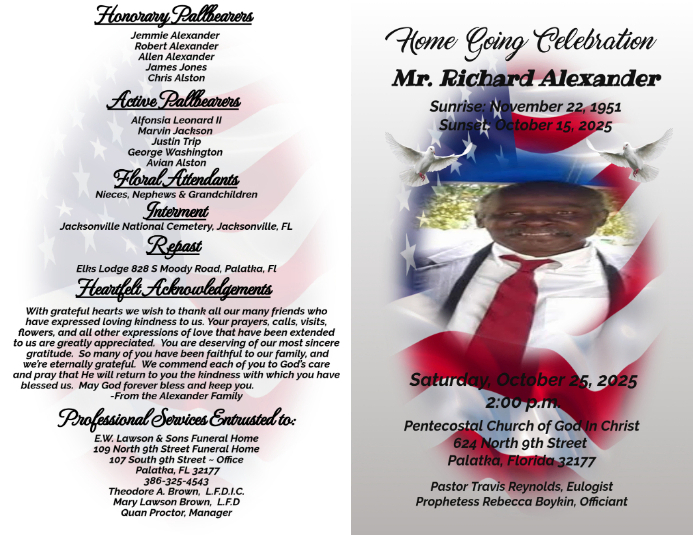 Funeral Program Template (1) | PosterMyWall