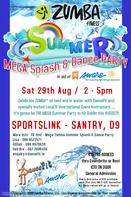 Mega Zumba Summer Party | PosterMyWall