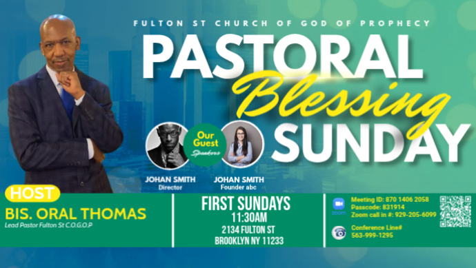 Copy of Pastoral Sundays w/Speaker Highlighted | PosterMyWall