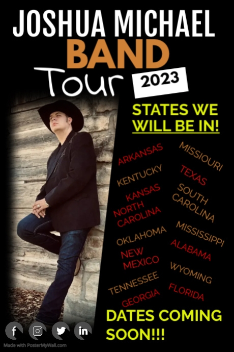 Copy of Band Concert Tour Event Flyer Template | PosterMyWall