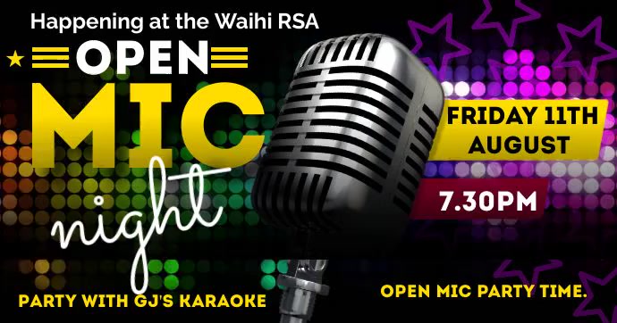OPEN MIC NIGHT BANNER | PosterMyWall