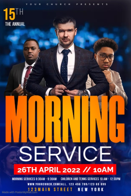 Morning Service | PosterMyWall