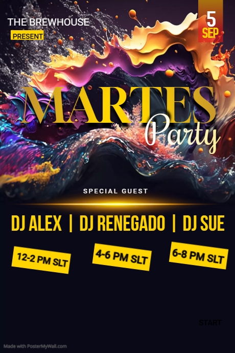 Tuesday Party poster | PosterMyWall