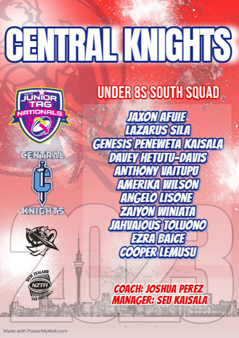 U8S CENTRAL KNIGHTS SQUAD (2) | PosterMyWall