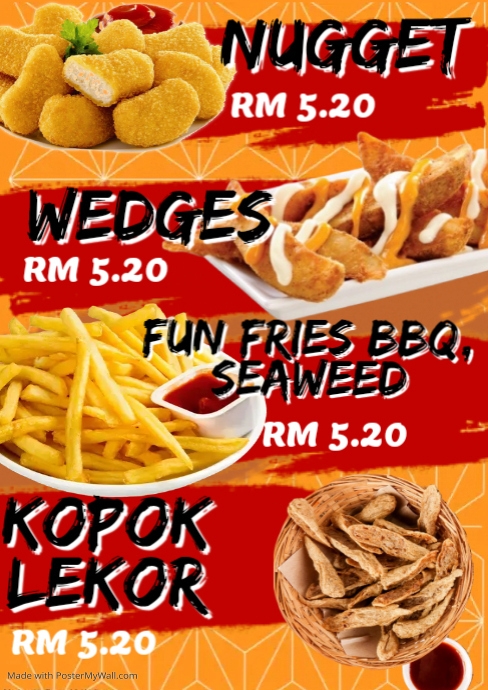 nugget and fun fries | PosterMyWall