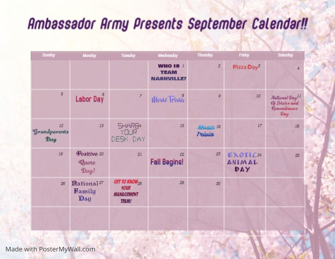 Copy of May 2020 Event Calendar Template | PosterMyWall