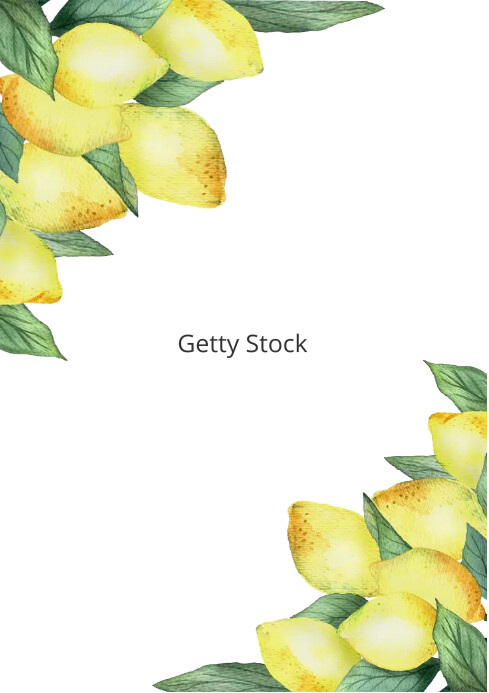 Watercolor Lemon Theme Bridal Shower | PosterMyWall