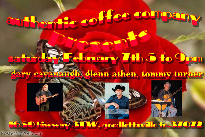 authentic coffee company saturday feb.7th 5 to 9pm | PosterMyWall