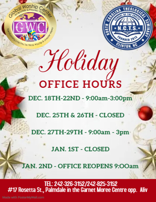 Copy of CHRISTMAS STORE BUSINESS HOURS Flyer Template | PosterMyWall