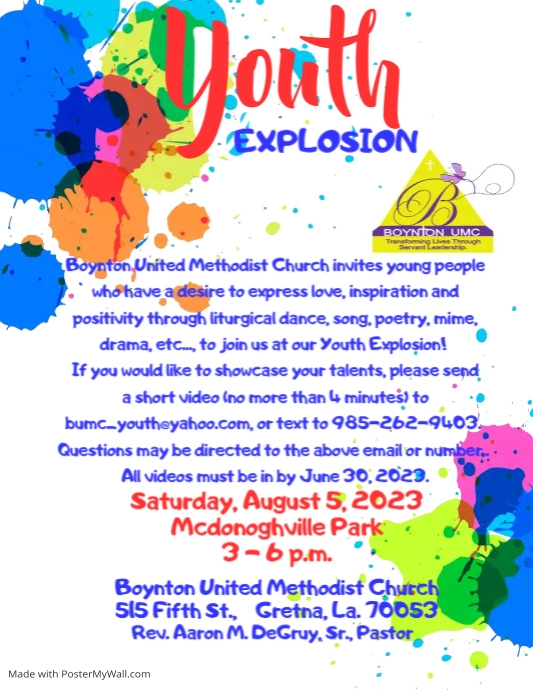 Youth Explosion Church Flyer | PosterMyWall