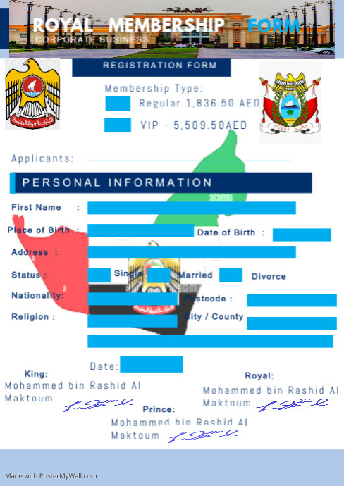 MEMBERSHIP FORM | PosterMyWall