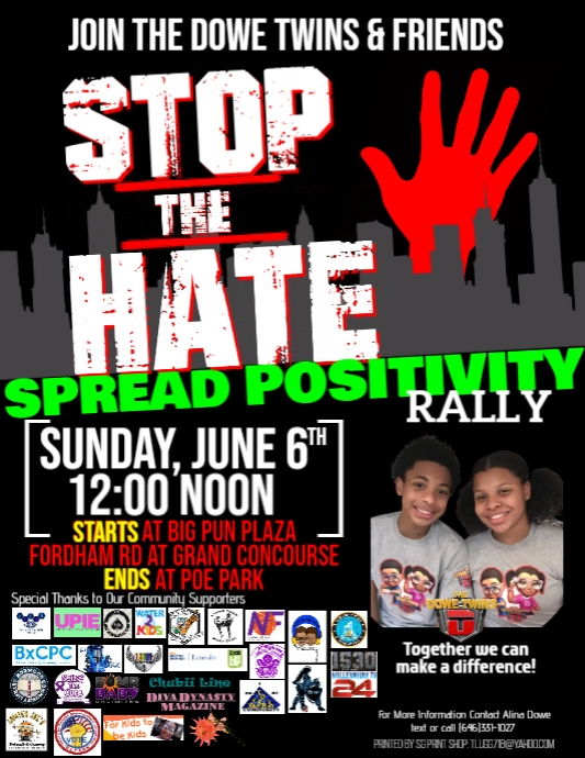 Copy of Stop The Hate Poster | PosterMyWall