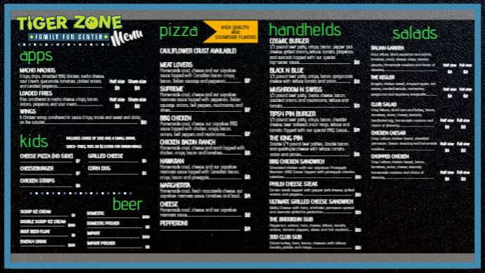 TZ menu #3 | PosterMyWall