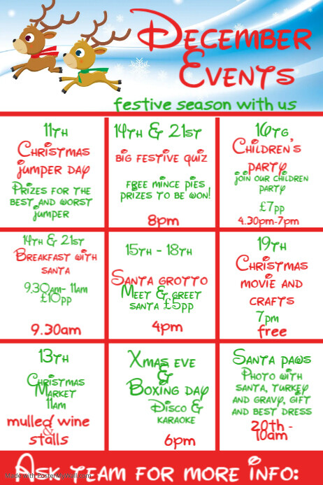 Copy of December Upcoming Events | PosterMyWall