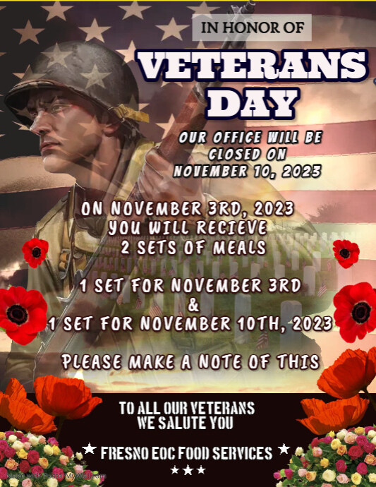 Veterans Day Tribute Ceremony Template | PosterMyWall