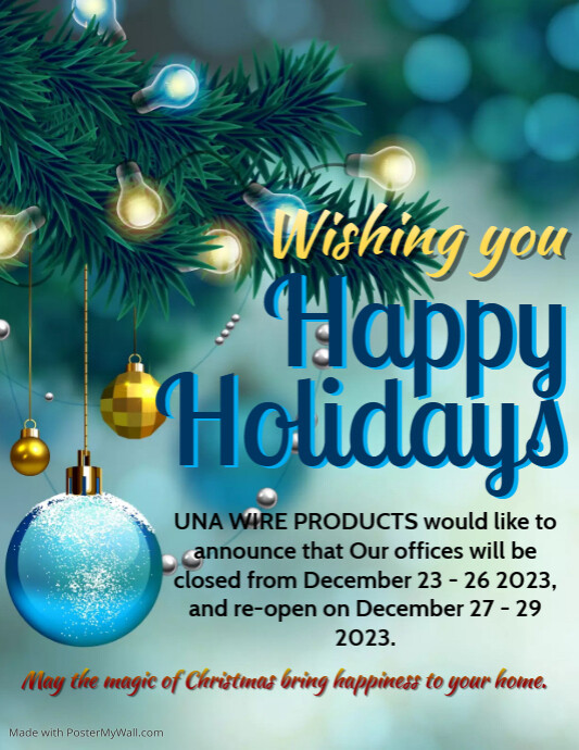 Holiday Office Closure | PosterMyWall