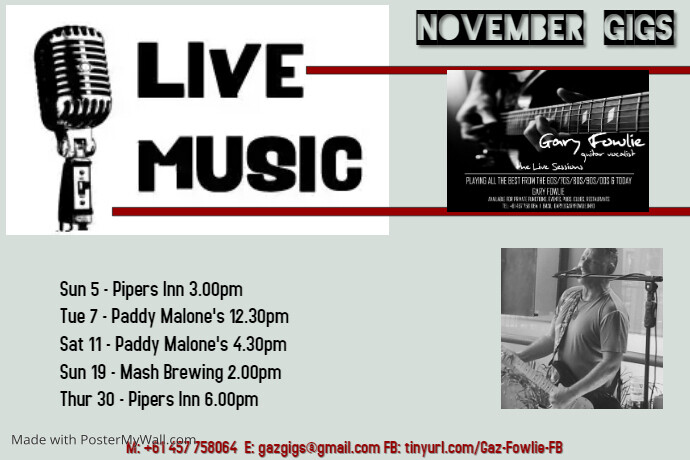 December Gig Guide | PosterMyWall