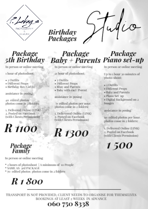 Copy of Wedding Prices Photography A4 Price List (1) | PosterMyWall