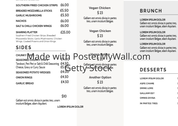 a4 bifold menu template minimal template prin | PosterMyWall