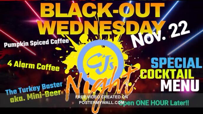 Black-Out Wednesday Cocktails | PosterMyWall