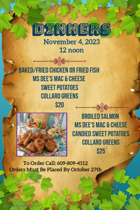 Chicken Dinner Fundraiser Template | PosterMyWall