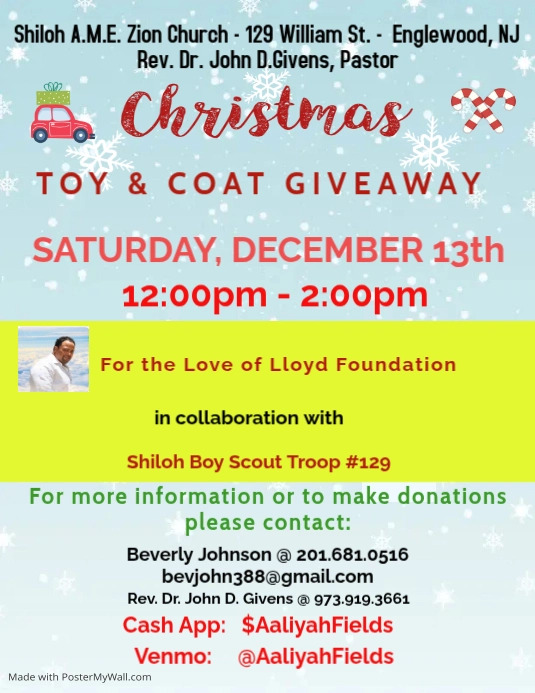Christmas Holiday Toy Drive Fundraiser Flyer | PosterMyWall