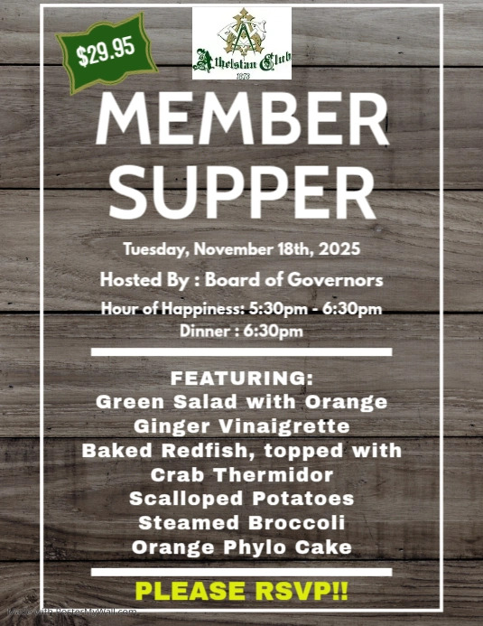 Member Dinner Flyer July 2021 | PosterMyWall