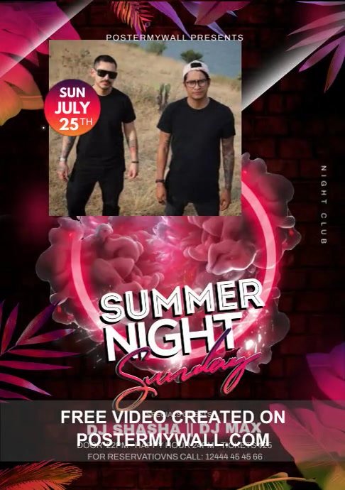 SUMMER NIGHT PARTY | PosterMyWall