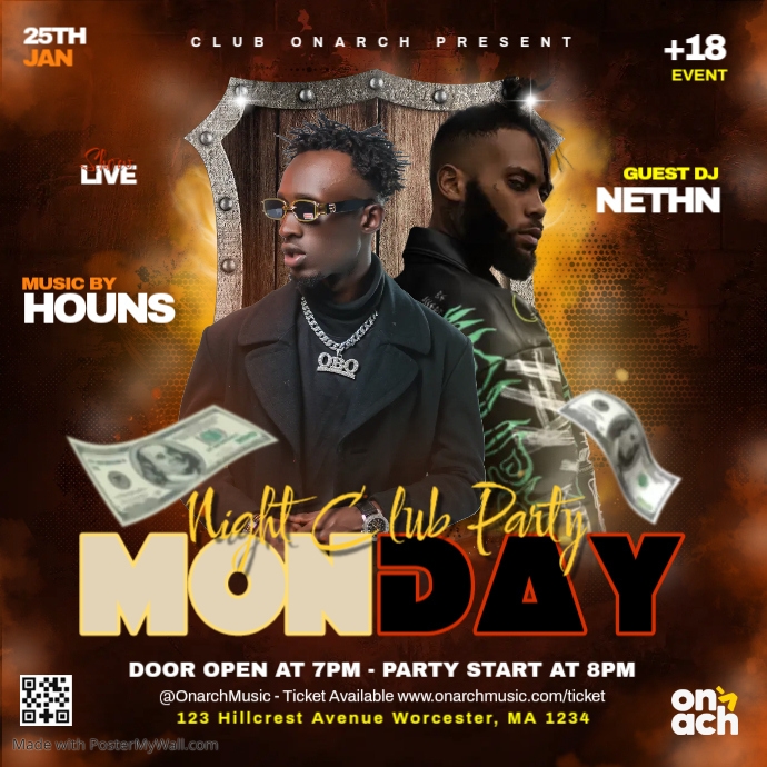 Monday Night Club Party | PosterMyWall