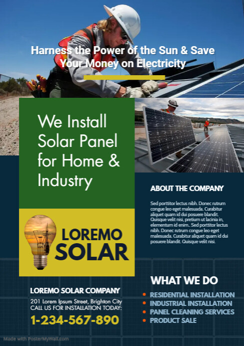 Copy of Solar Energy Company Flyer | PosterMyWall