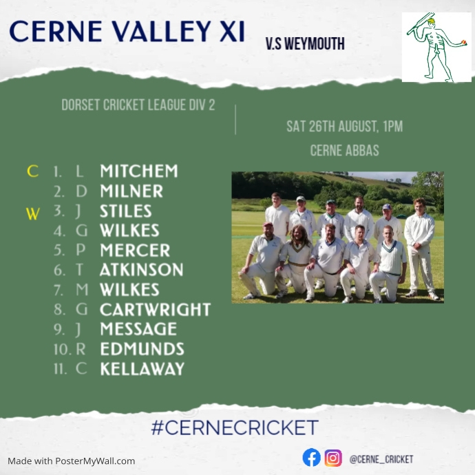 Copy of Sports Team Cricket Lineup | PosterMyWall