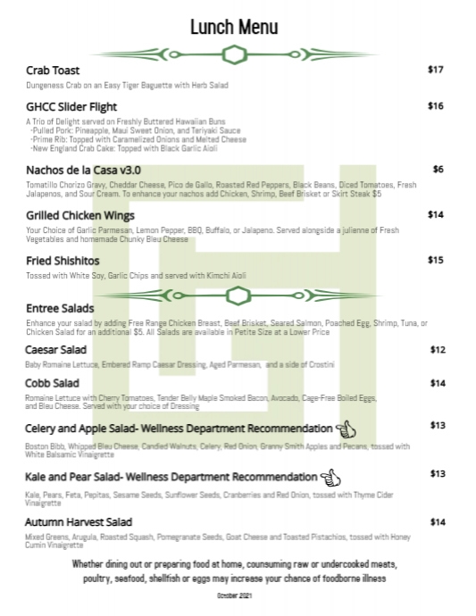 Lunch Menu Page 1 Fall 2021 | PosterMyWall