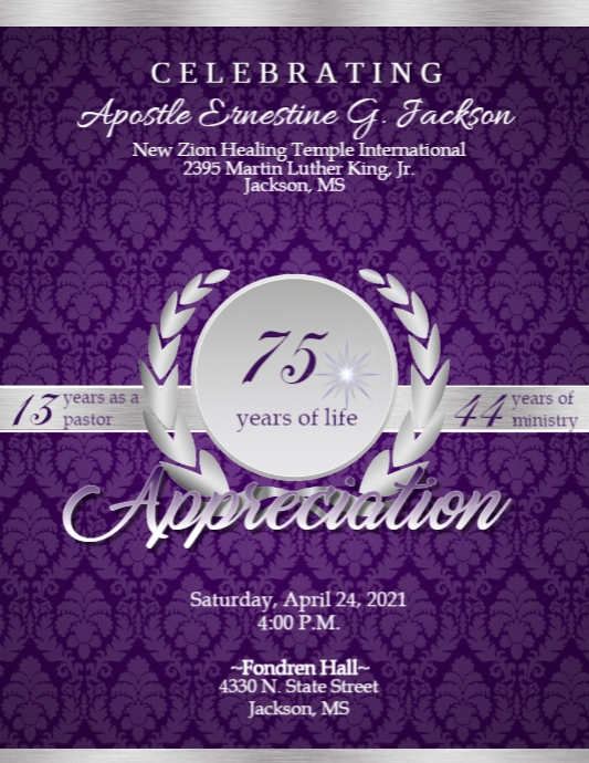 2021 Pastor's Anniversary Program Cover | PosterMyWall